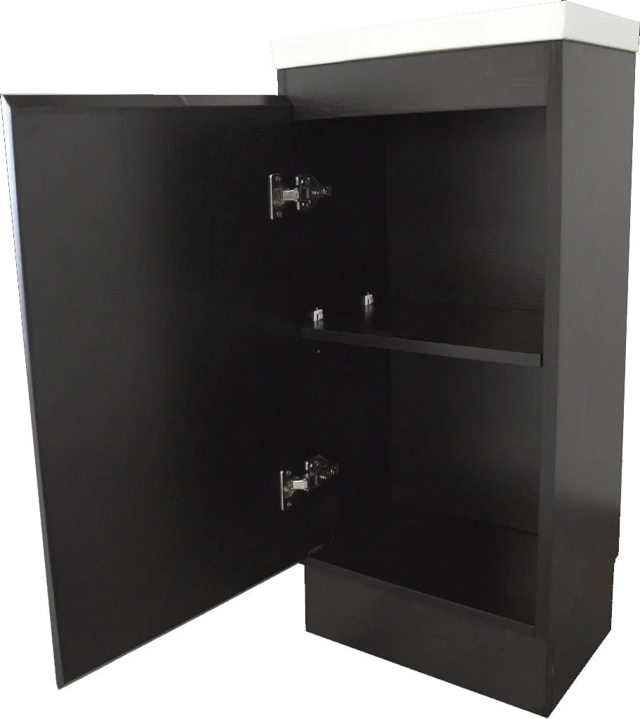 Yolo 400X250X850MM Plywood Floor Standing Vanity - Black With Ceramic ...
